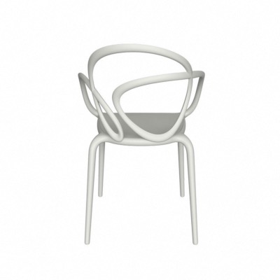 Chaise LOOP en polypropylene coloris blanc L56xP52xH84cm,design avec sa ...
